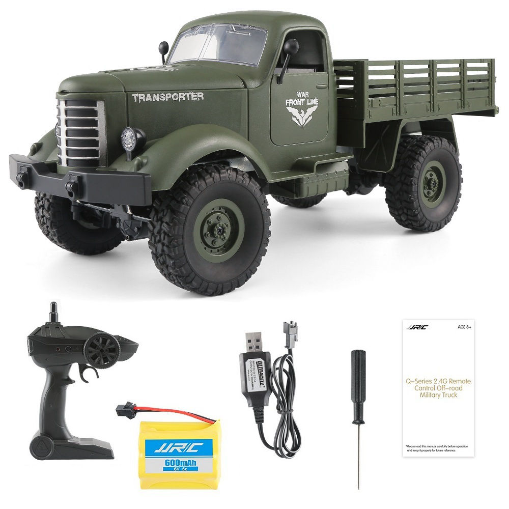 JJRC Q61 Transporter RC Car 4WD Military Truck RTR Army Green