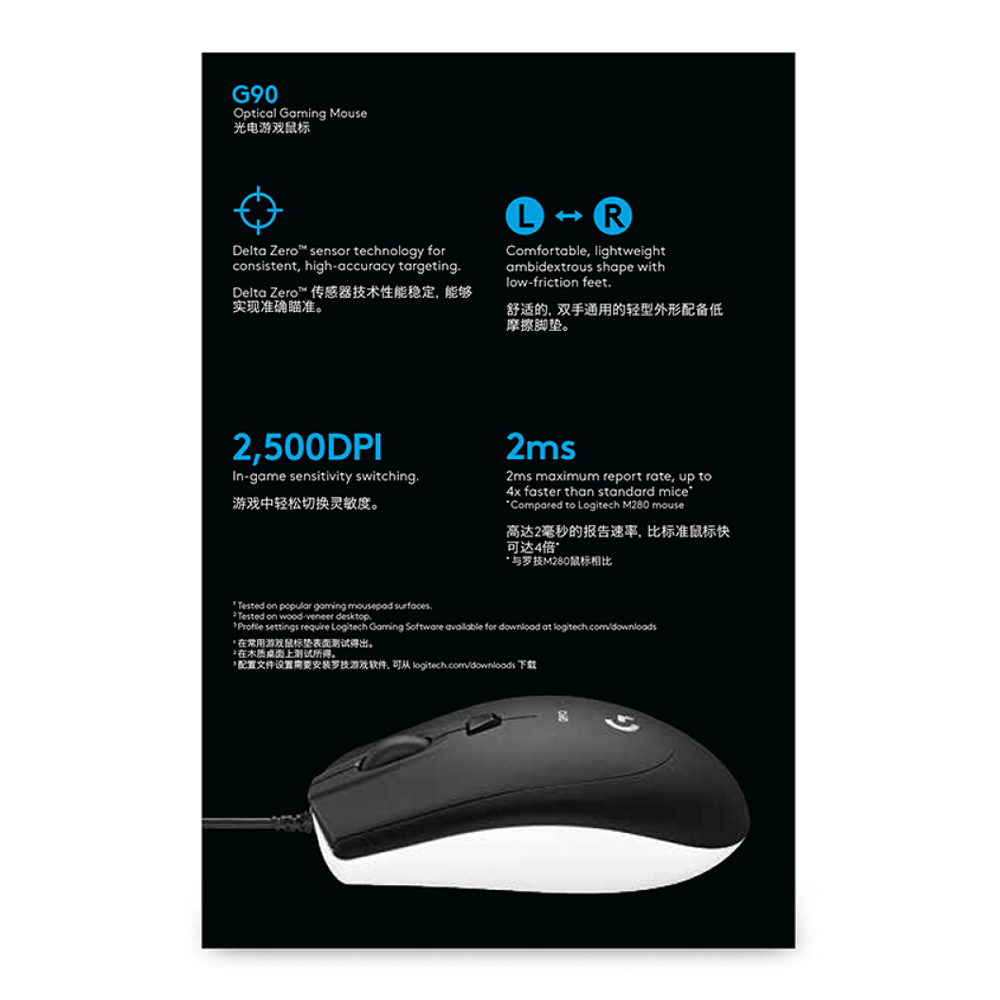 Logitech G90 Wired Optical Gaming Mouse