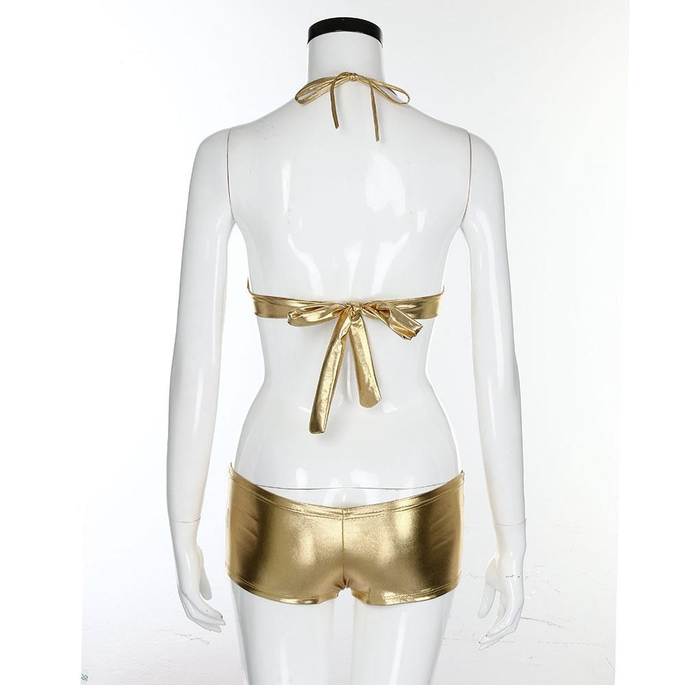 Women Sexy Erotic Underwear Bathing Suits Gold