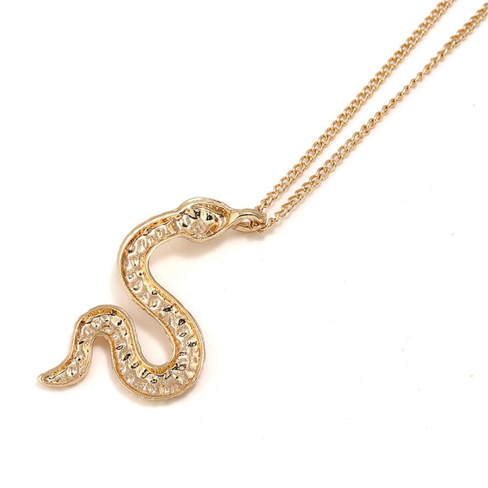 Snake Shape Necklace for Women Pendant Gold