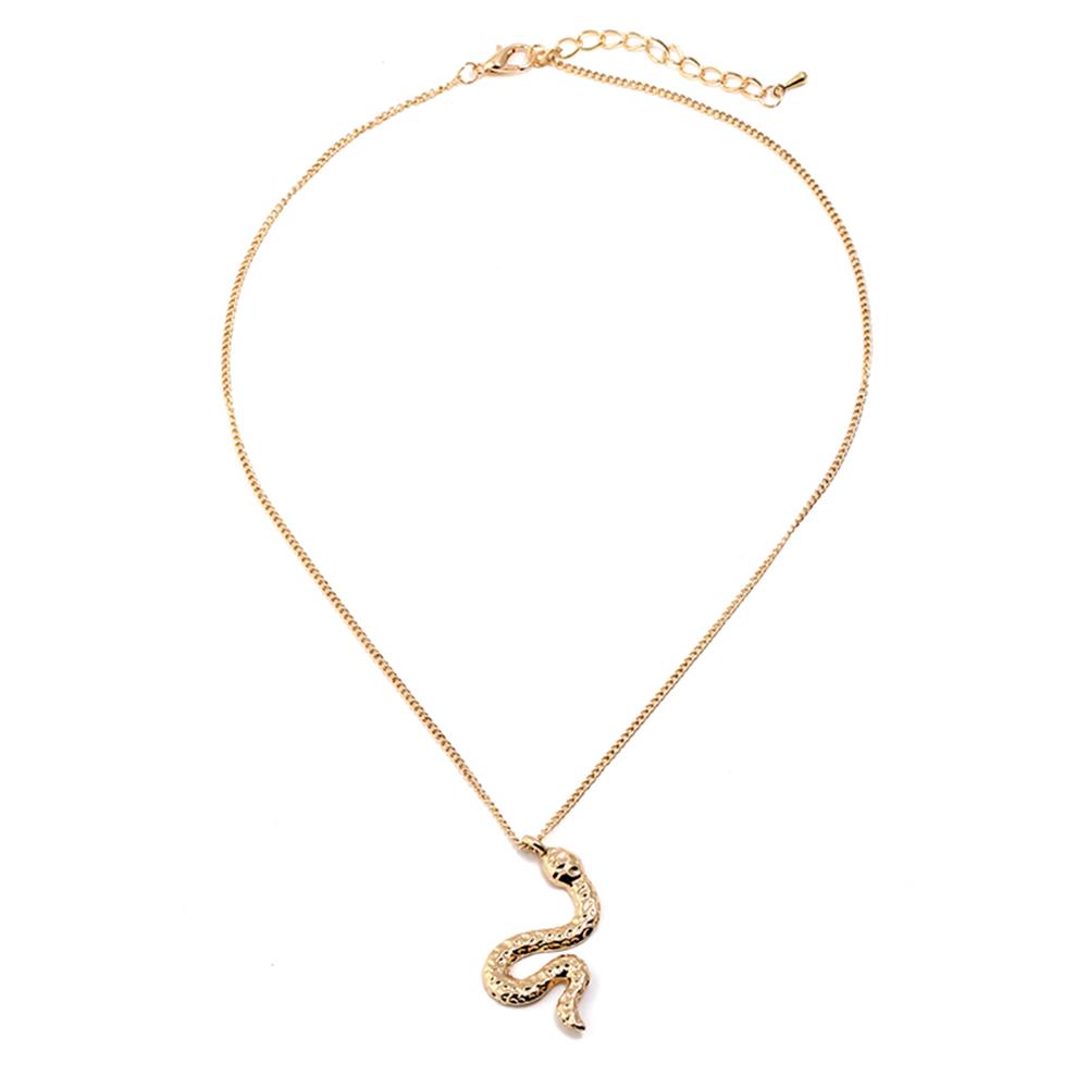 Snake Shape Necklace for Women Pendant Gold