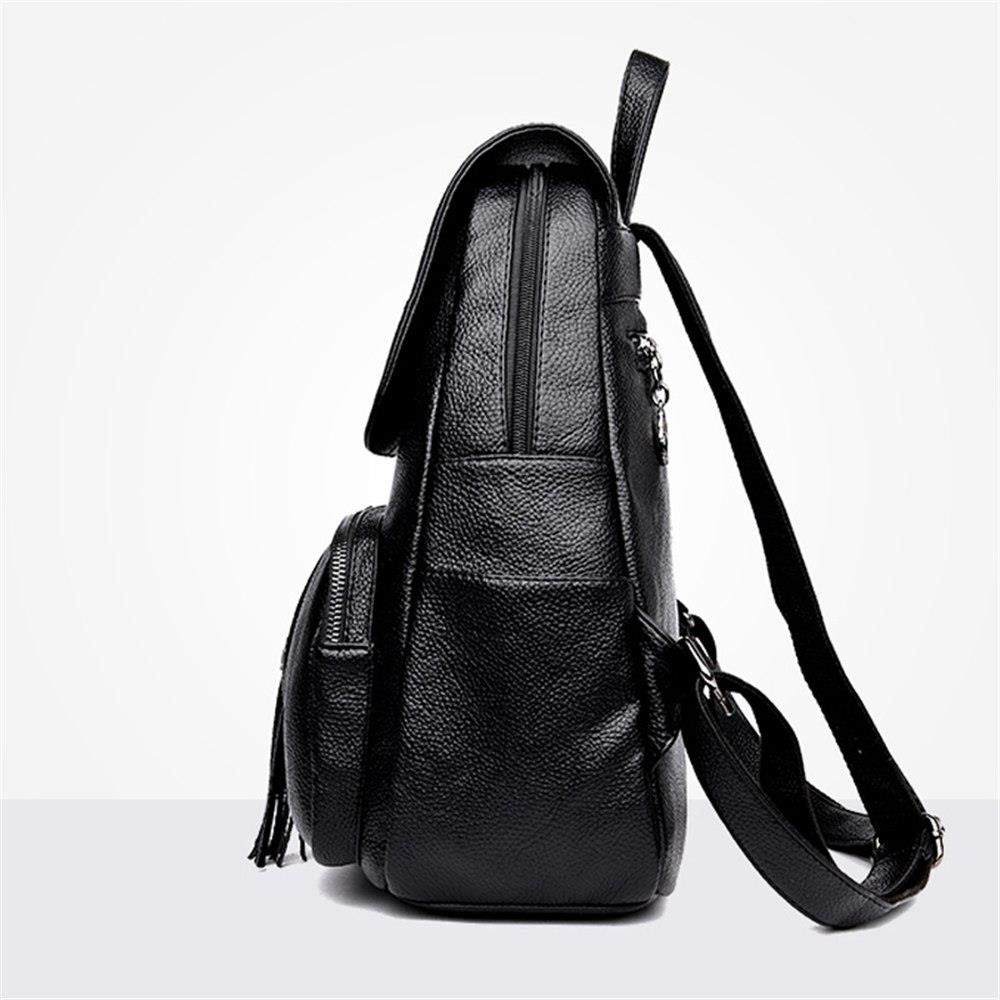 Women's PU Leather Backpack Gray