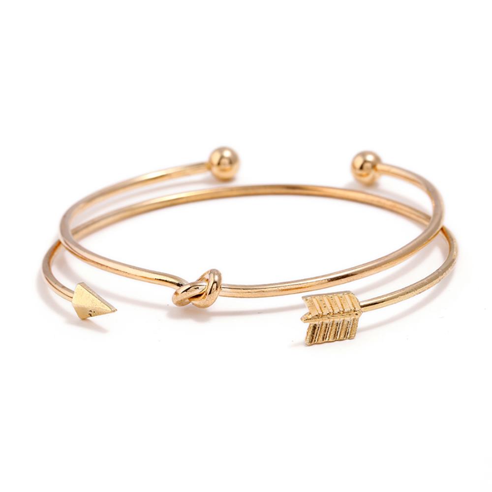 Women's Gold-plated Open Arrow Shape Bracelet Suit Gold
