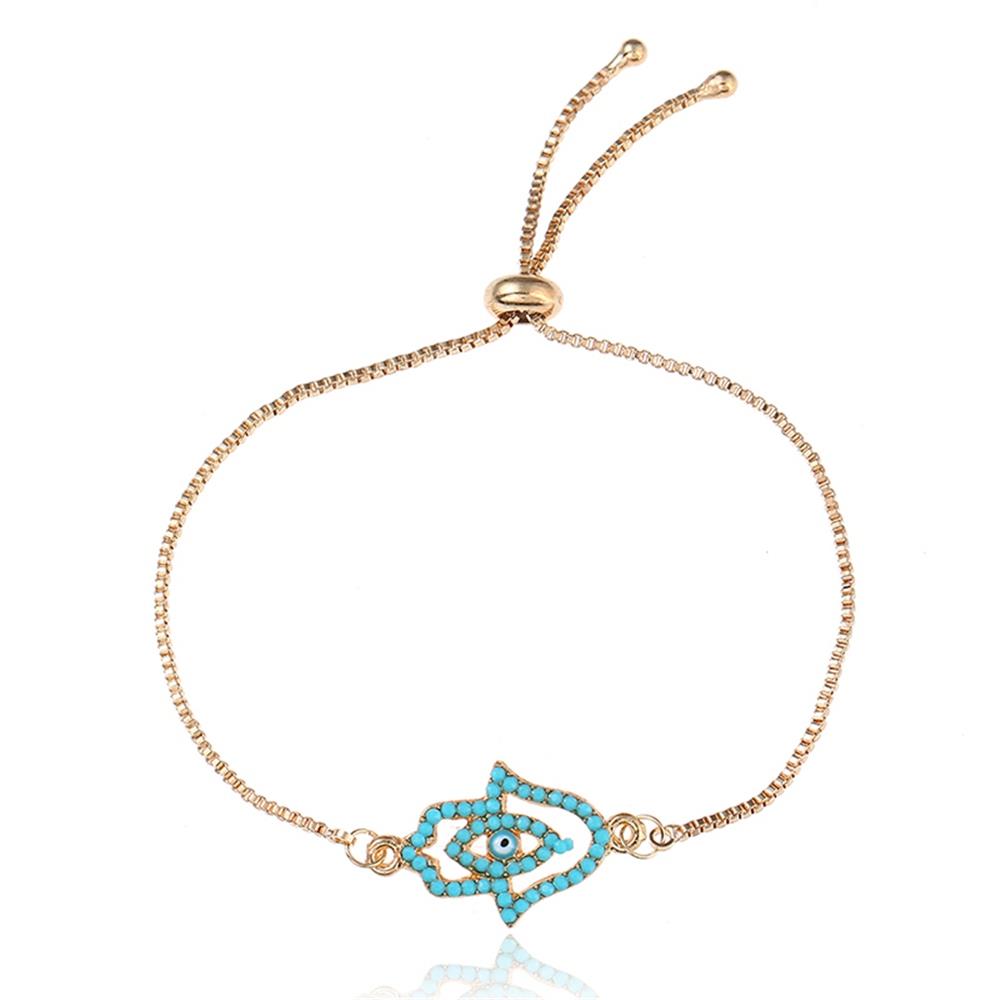 Women's Eye Shape Blue Diamond Bracelets Multied Colour