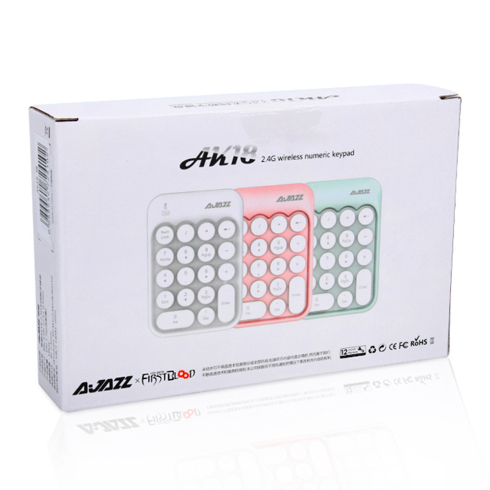 Ajazz AK18 2.4G Wireless Numeric Keypad Pink