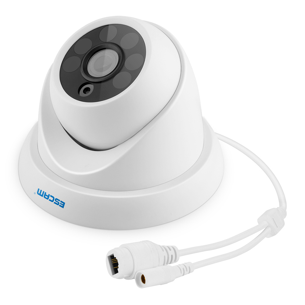ESCAM QH001 1080P Dome IP Camera White US Plug