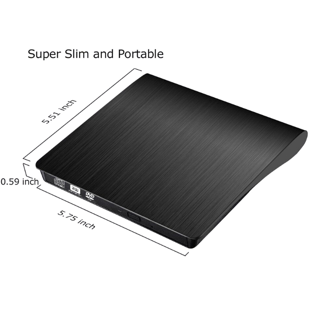 POP-UP Mobile External USB 3.0 CD DVD-RW Burner Drive Black