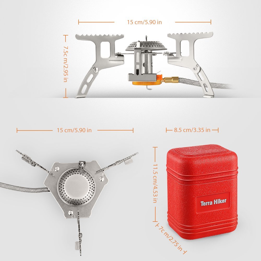 Outdoor Camping Portable Split Gas Stove Silver