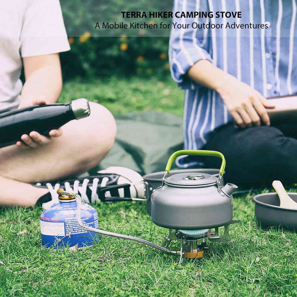 Outdoor Camping Portable Split Gas Stove Silver