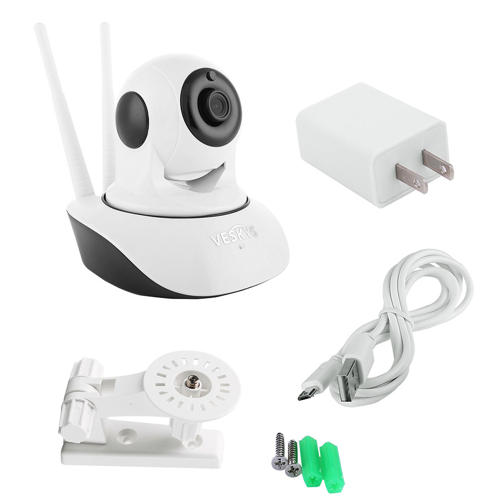 VESKYS N12 720P Wifi IP Camera White US Plug