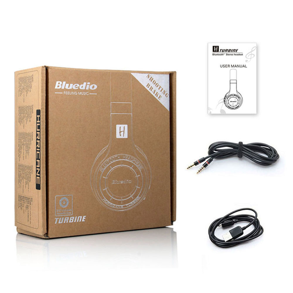 Bluedio HT Hifi Turbine Wireless Bluetooth Headphones White