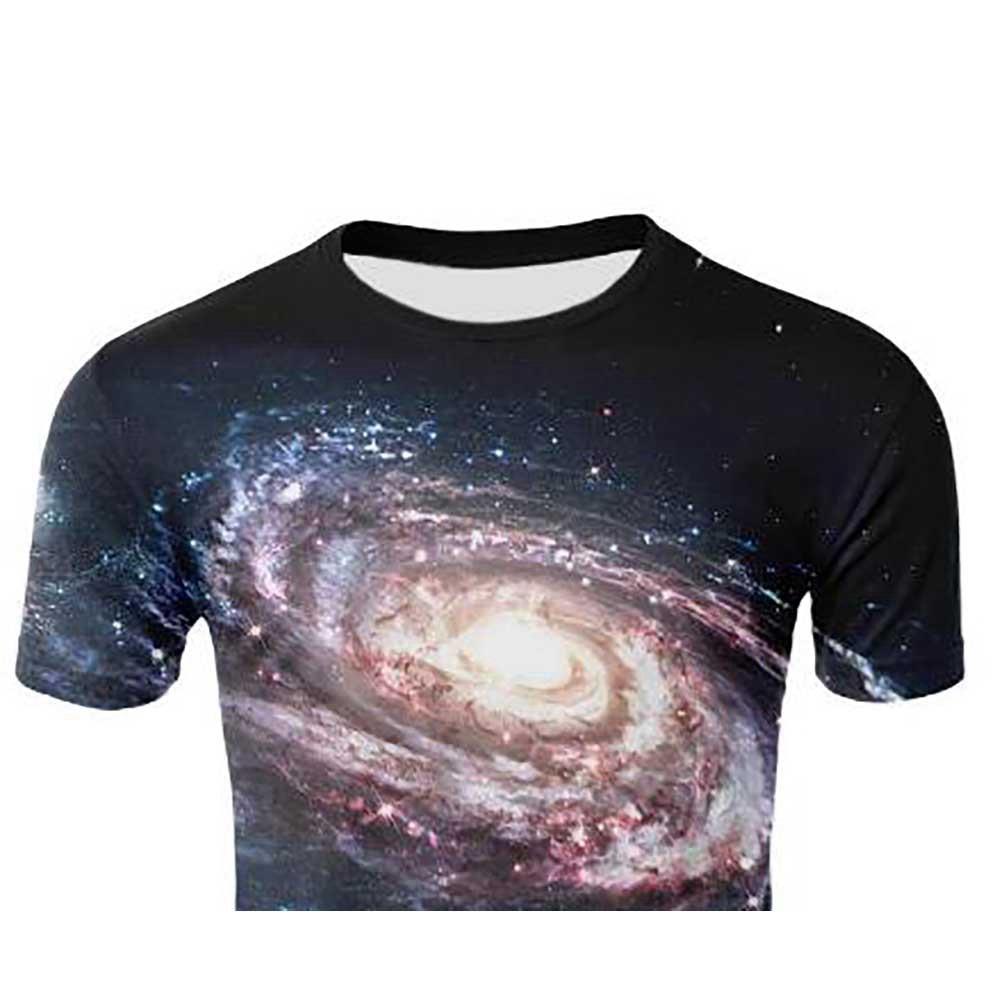 3D Printed Cosmic Nebula Men's T-shirt Black