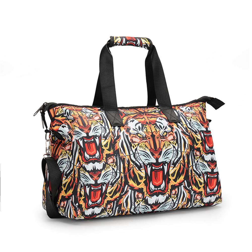 3D Printed Tiger Pattern Handbag Multi Color