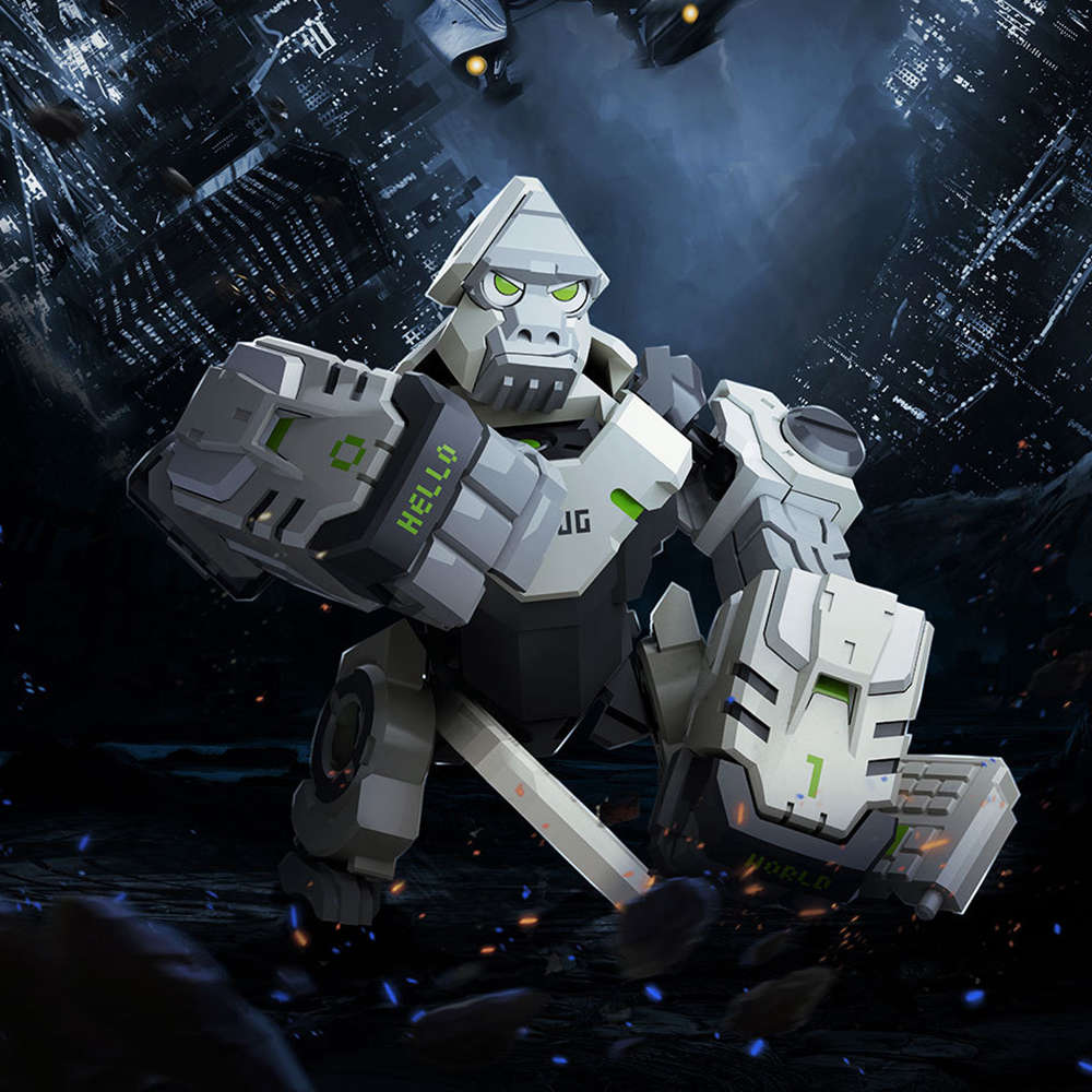 Xiaomi Youpin Programming Ape Building Block Toy Silver