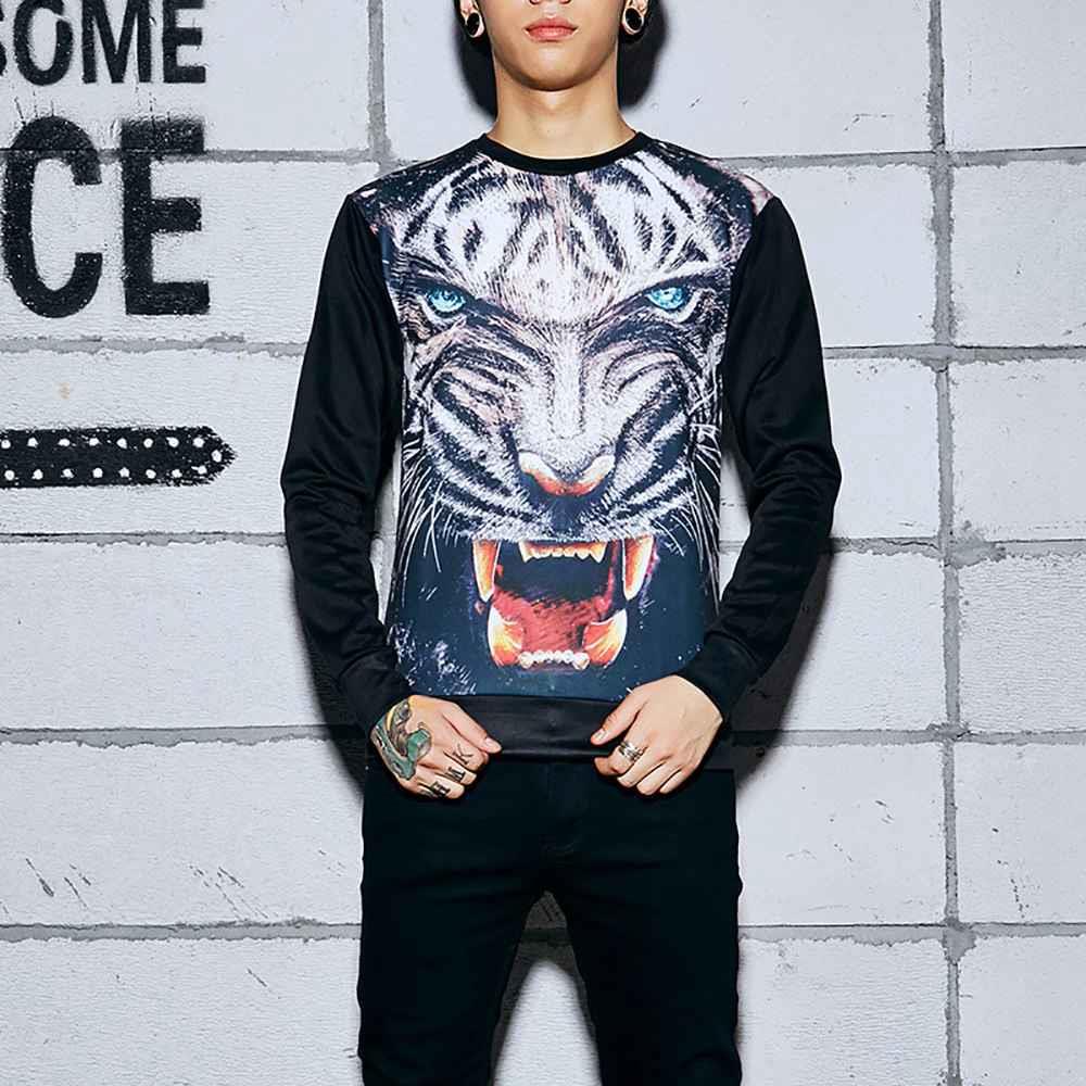 3D Digital Printed Tiger Pattern Sweatshirt