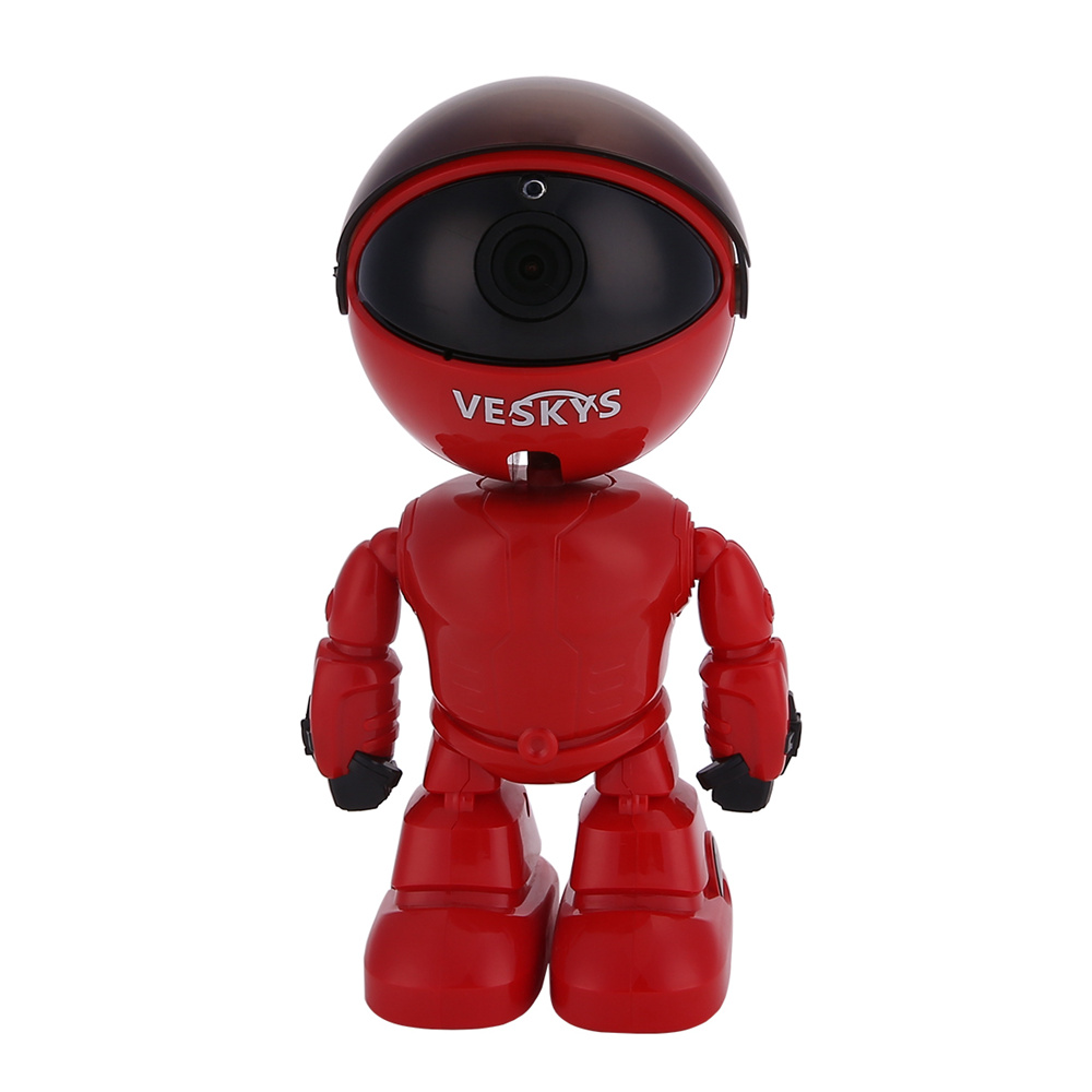 VESKYS N14 1080P WiFi IP Robot Camera Red EU Plug