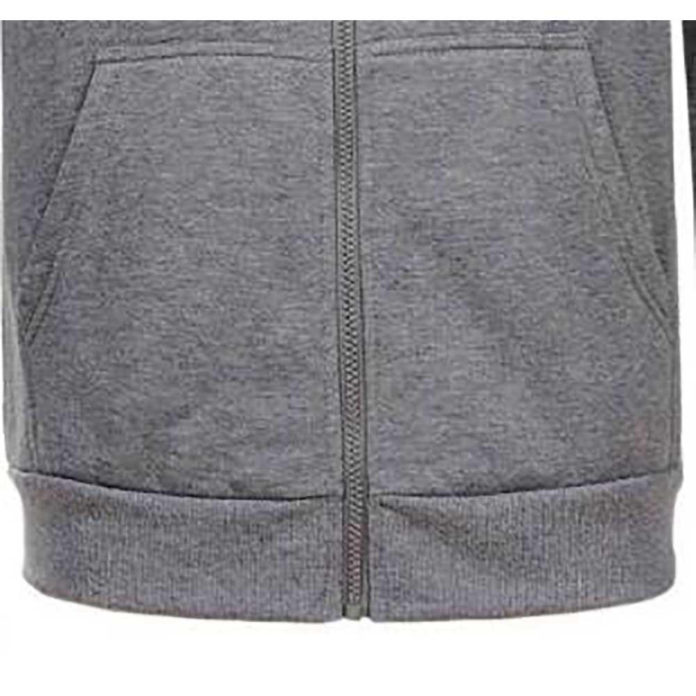 Men Solid Color Sweatshirt Hoodie Light Gray