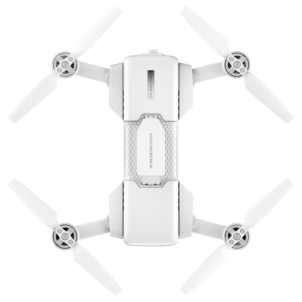 High Great Mark Wifi FPV VIO Drone + Camera BNF White