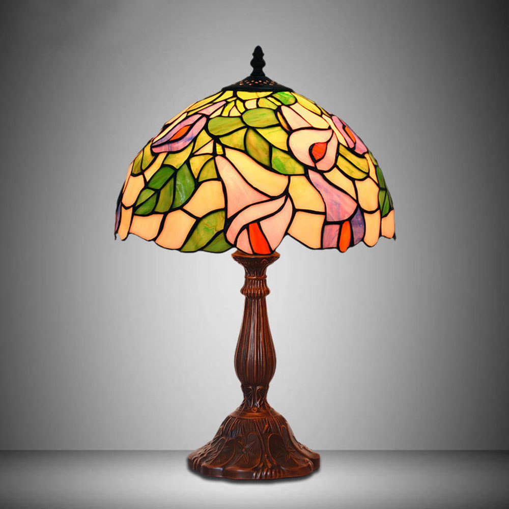 FUMAT Tiffany Style Calla Lily Table Lamp