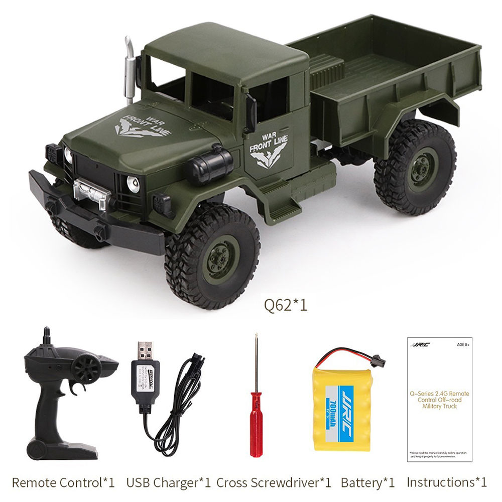 JRC Q62 Transporter RC Car Brushed Truck RTR Army Green
