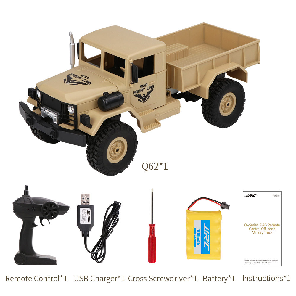 JRC Q62 Transporter RC Car Brushed Truck RTR Khaki