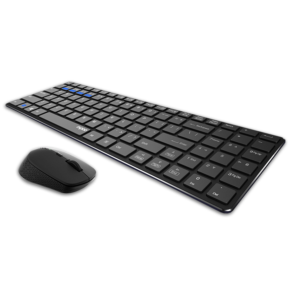 Rapoo 9300M 2.4G Wireless Optical Keyboard Mouse Kit Black