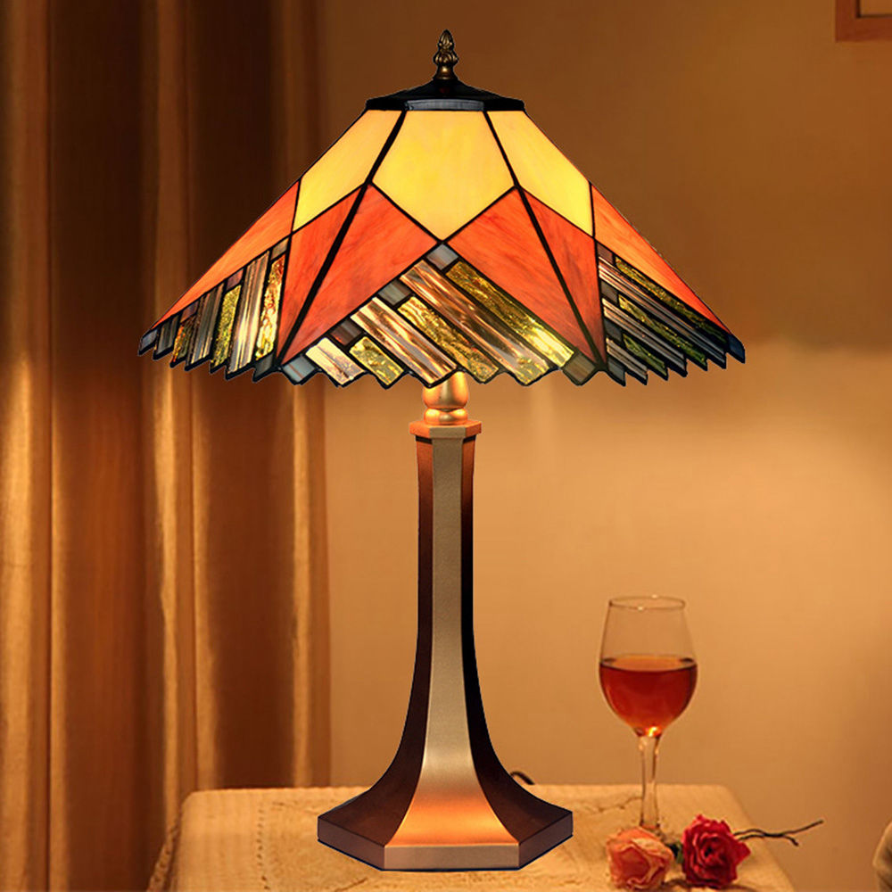 FUMAT Tiffany Style Classical Floral Table Lamp