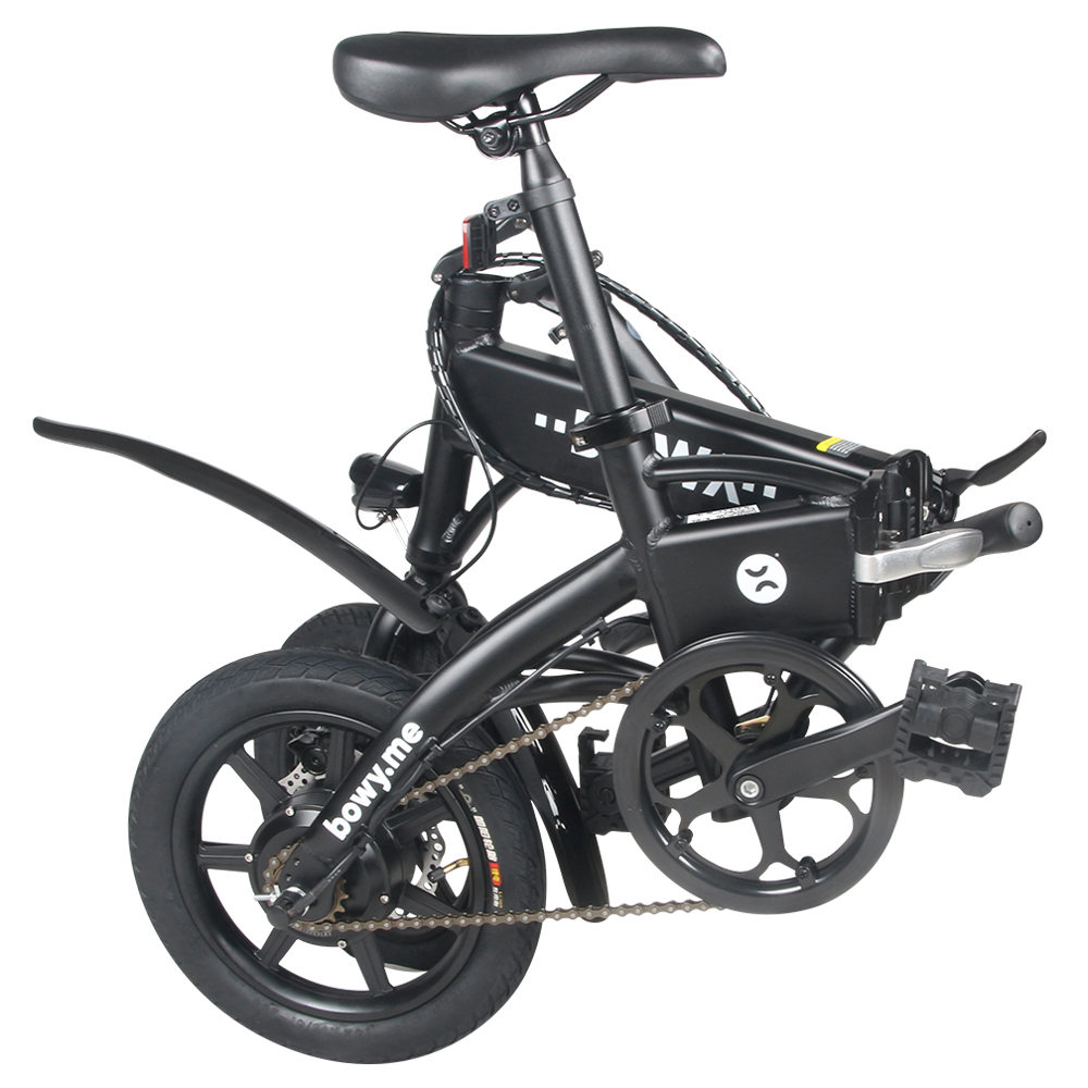 Megawheels EB01 Portable Folding Electric Moped Bicyc 240W Motor Black