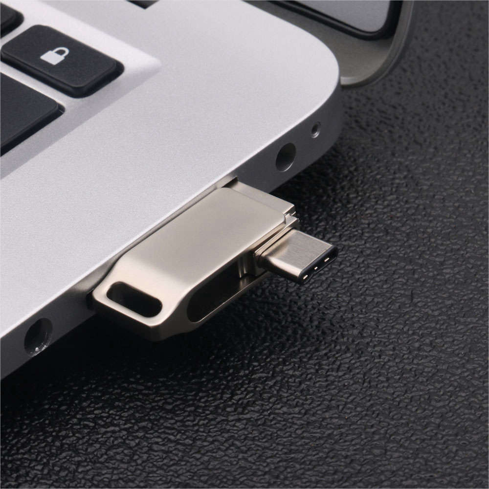 CW10244 USB Flash Drive 32GB USB3.0 And Type-C Interface Silver