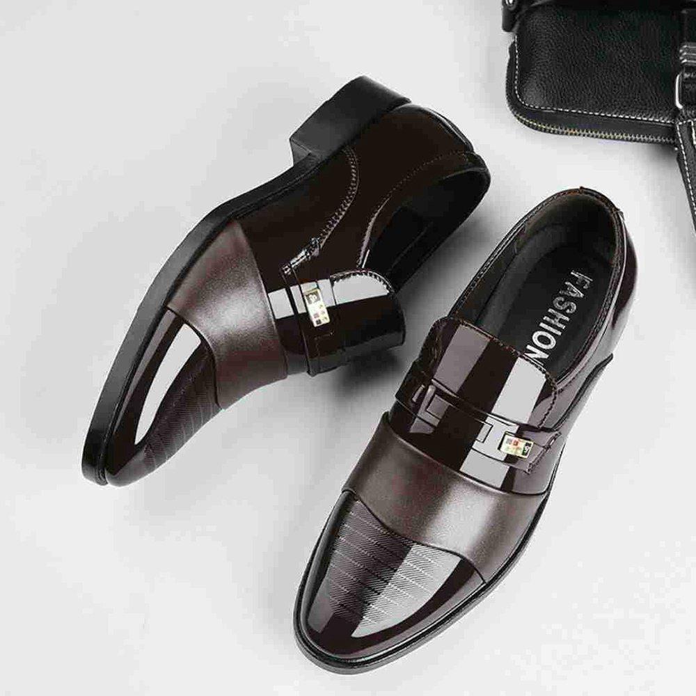 XA007 Men Business Formal Leather Shoes EU38 Black