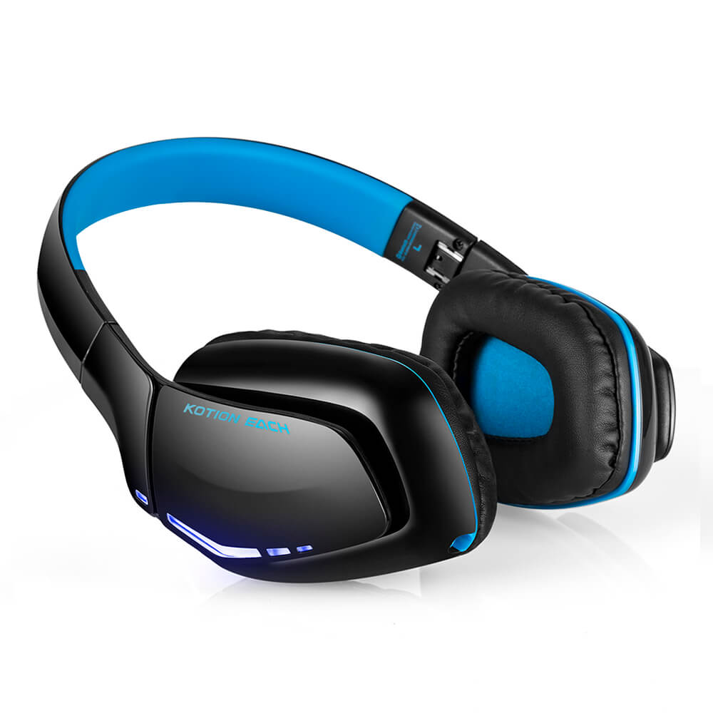 KOTION EACH B3506 Bluetooth Gaming Headsets Black+Blue