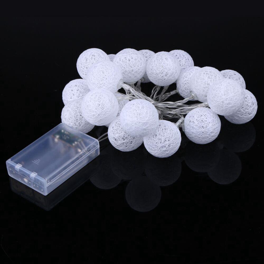 10PCS Fabric LED Bulb String Lights Warm White