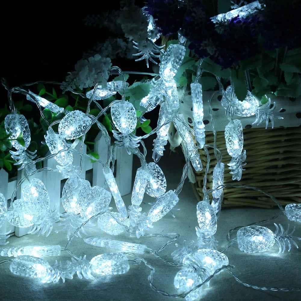 20PCS LED Pineapple Battery LED String Lights White