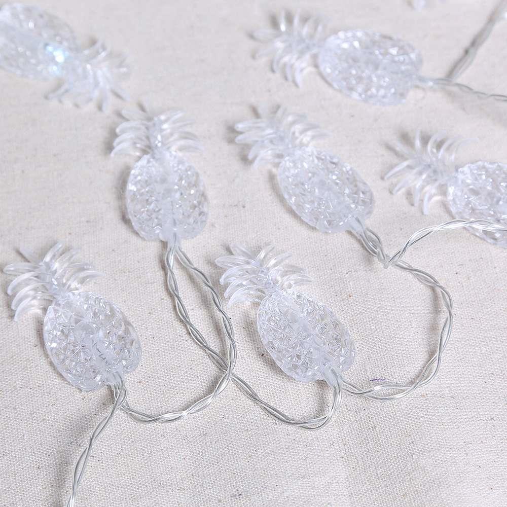 20PCS LED Pineapple Battery LED String Lights White