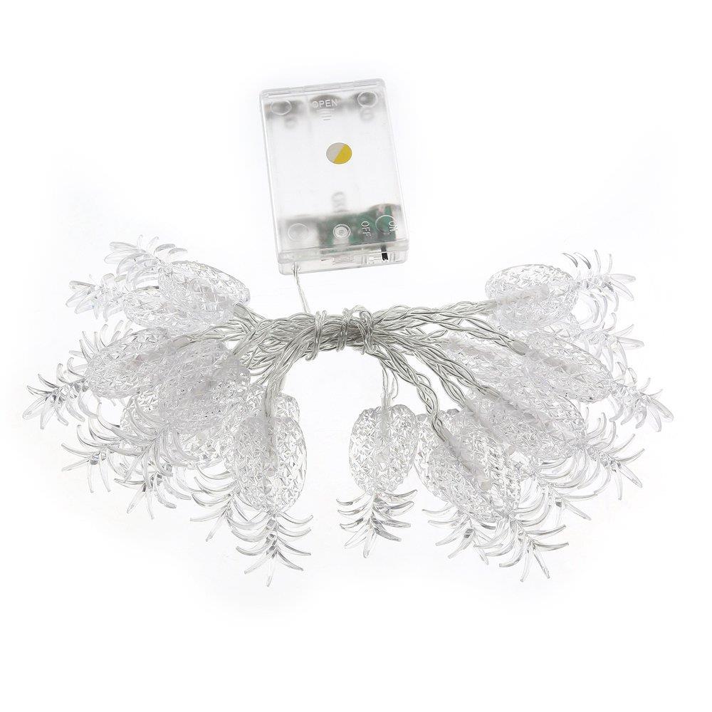 20PCS LED Pineapple Battery LED String Lights White