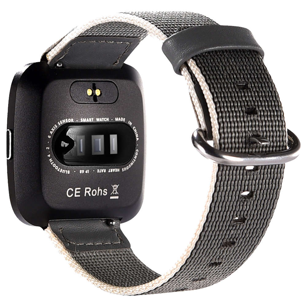 NO.1 G12 Smart Watch 1.3 Inch TFT Screen Black Case Nylon Strap