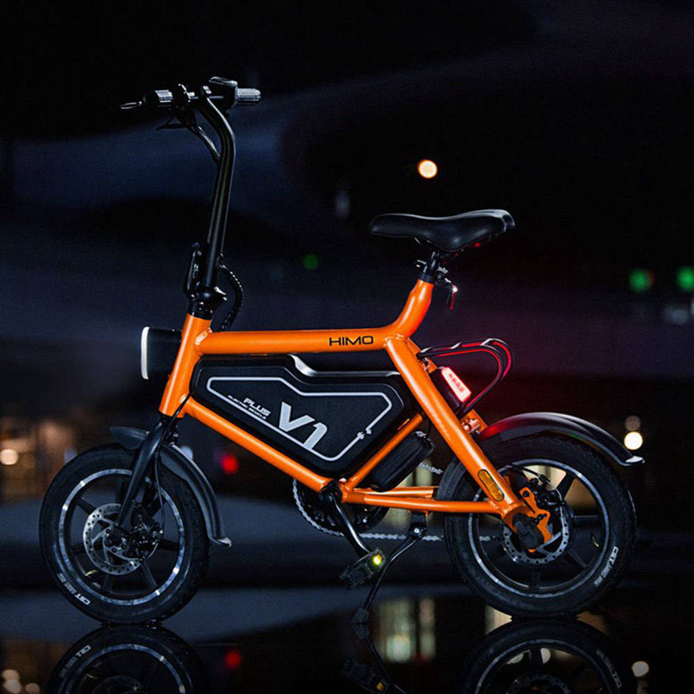 HIMO V1 Plus Portable Folding Electric Moped Bicycle Orange