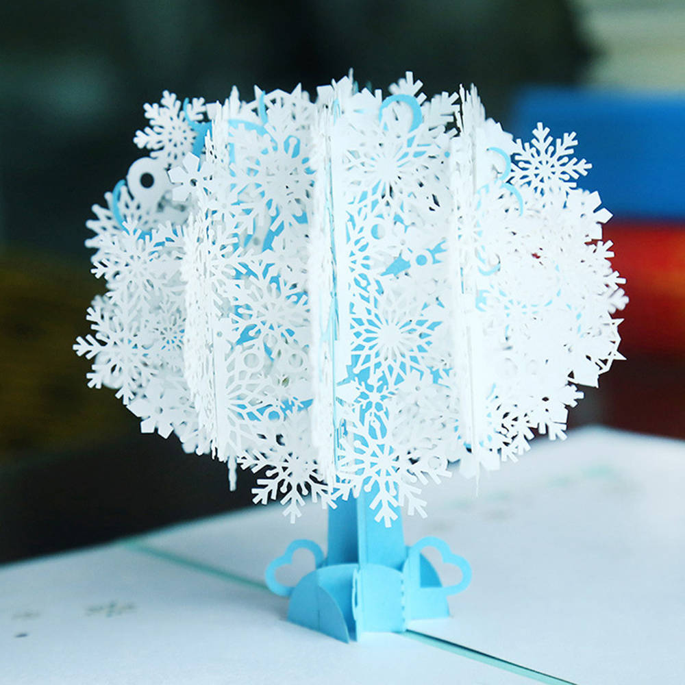 3D Pop-up Gift Card Snowflake Pop Up Card