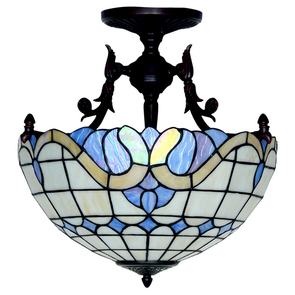 FUMAT Tiffany Style Mediterranean Love Ceiling Light