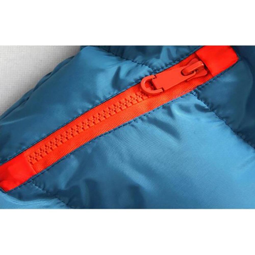 Agai-mccf Men Candy Color Hooded Down Jacket Size 2XL Blue Orange