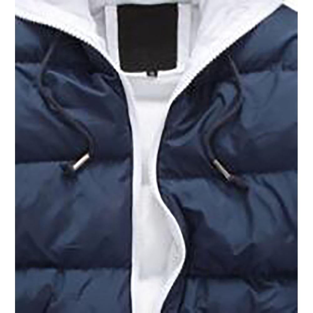 Agai-mccf Men Candy Color Hooded Down Jacket Size XL Blue White
