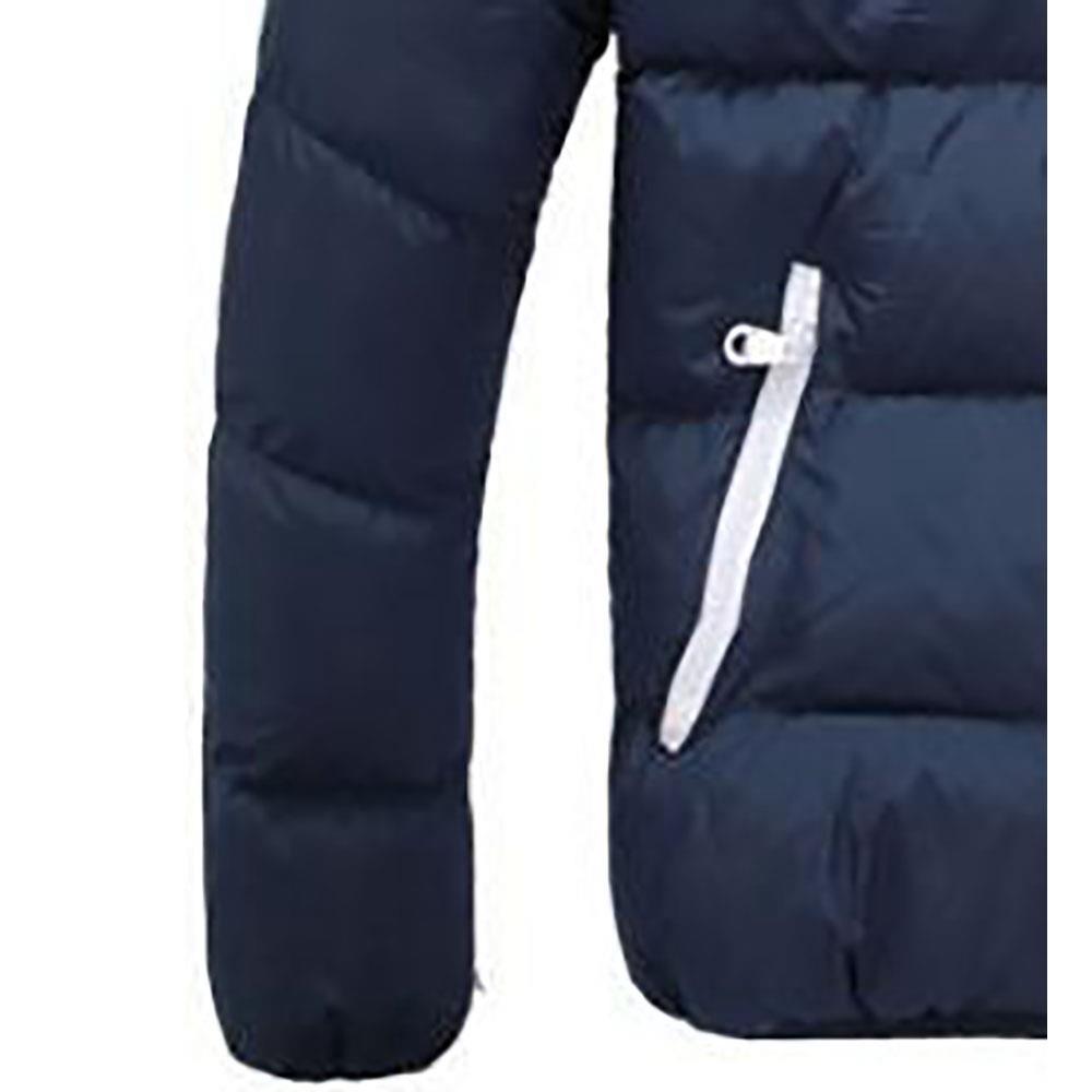 Agai-mccf Men Candy Color Hooded Down Jacket Size XL Blue White