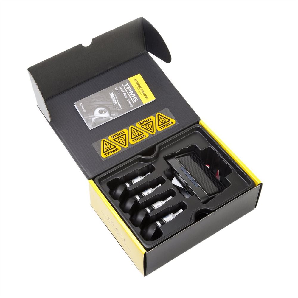 STEEL MATE TP-S11 Solar TPMS Tire Pressure Monitor System Black