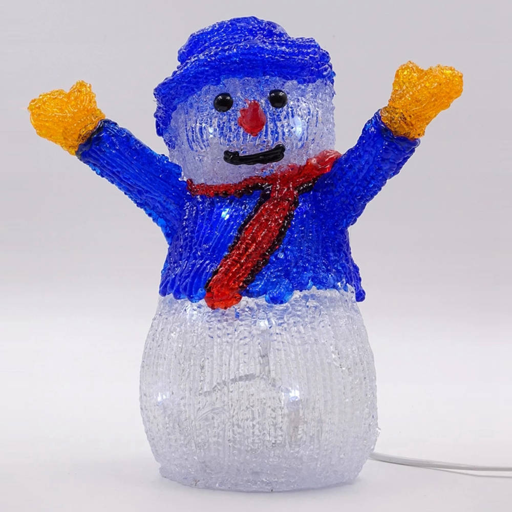 Blue Snowman LED Night light for Christmas Decoration Cold Light