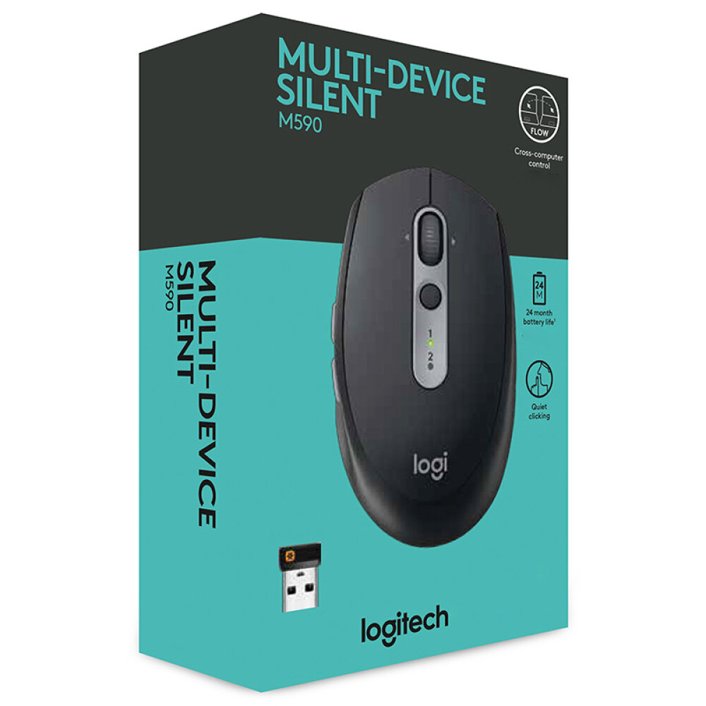 Logitech M590 Wireless Bluetooth 2.4G Dual Mode Mouse Black
