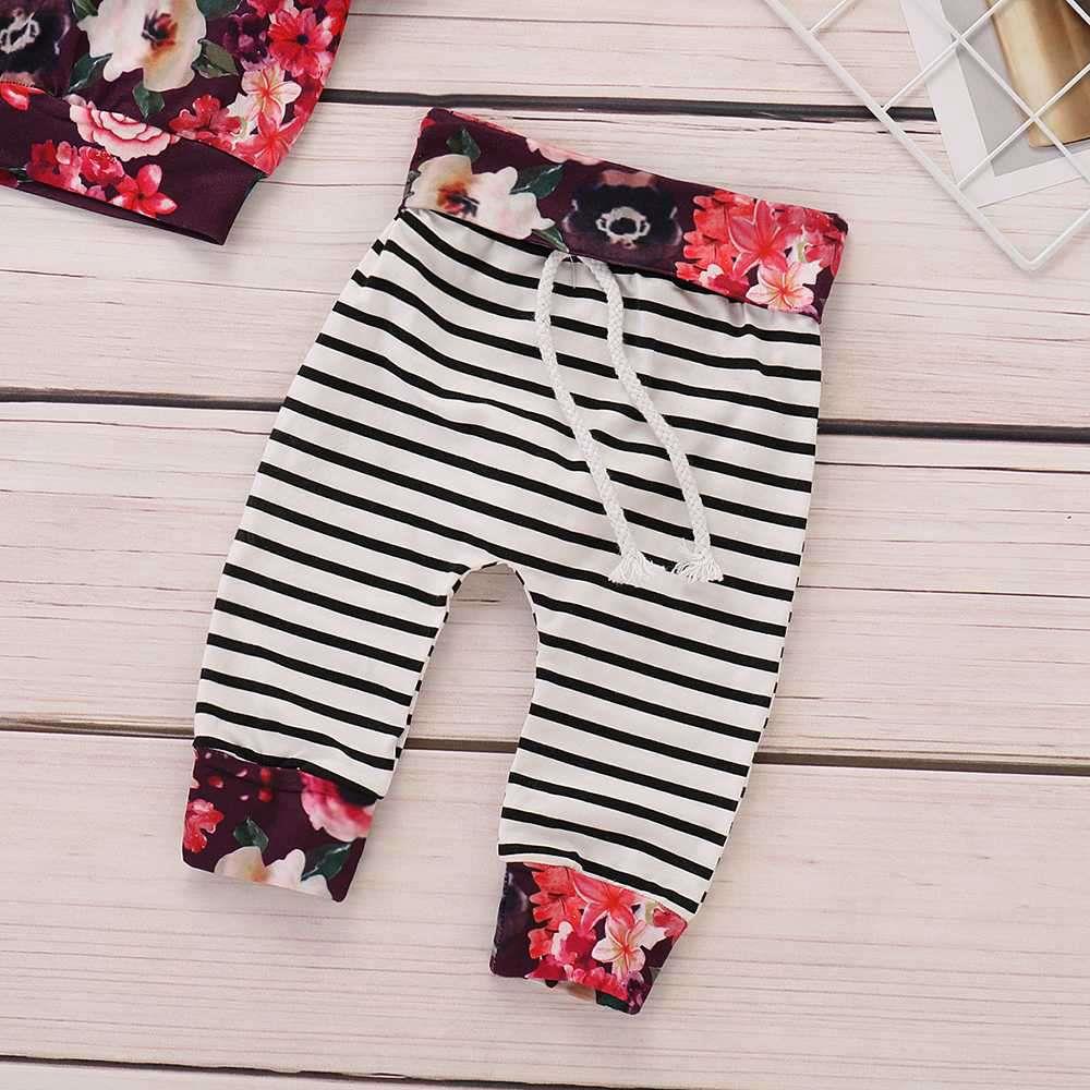 HZ50060 Girls Rose Pattern Two-piece Set Size 90 Multicolor