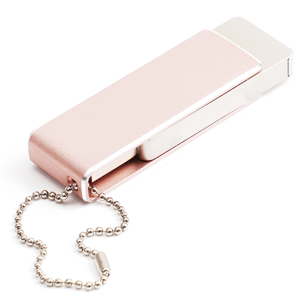 CW10411 128GB USB Flash Drive Metal Block Rotation Pink