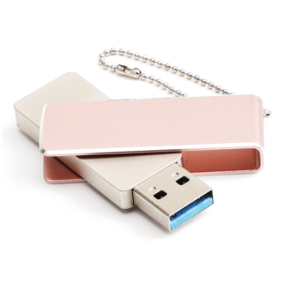 CW10411 64GB USB Flash Drive Metal Block Rotation Pink