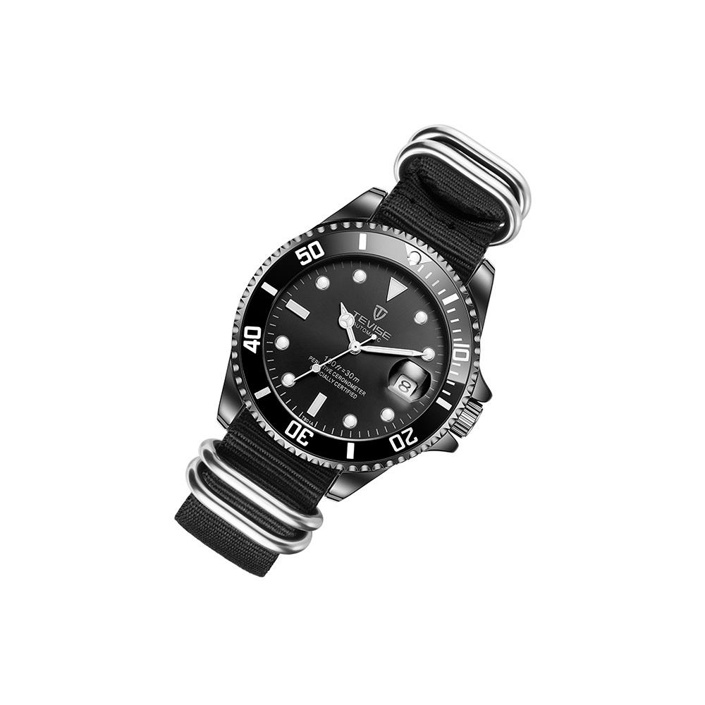 TEVISE T801A Men Mechanical Watch Black