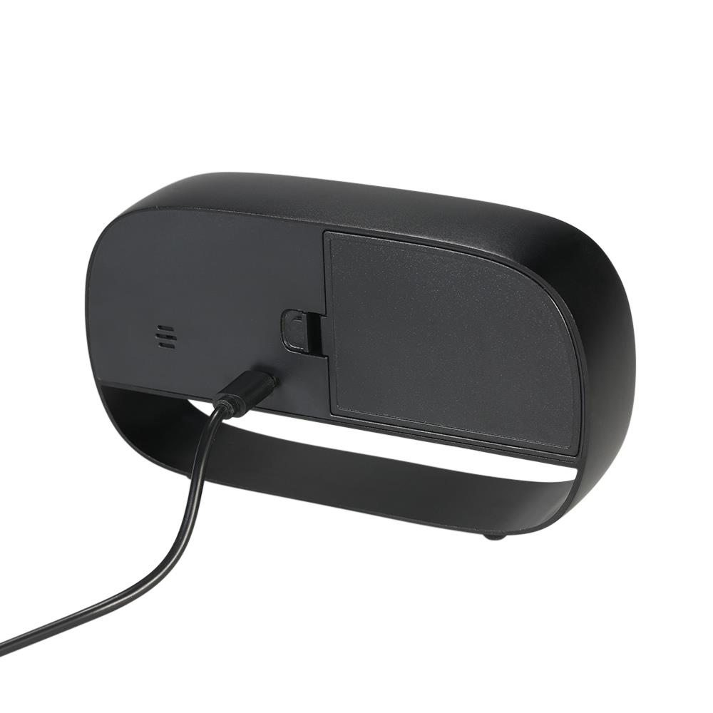 LED Electronic Touch Alarm Clock Black